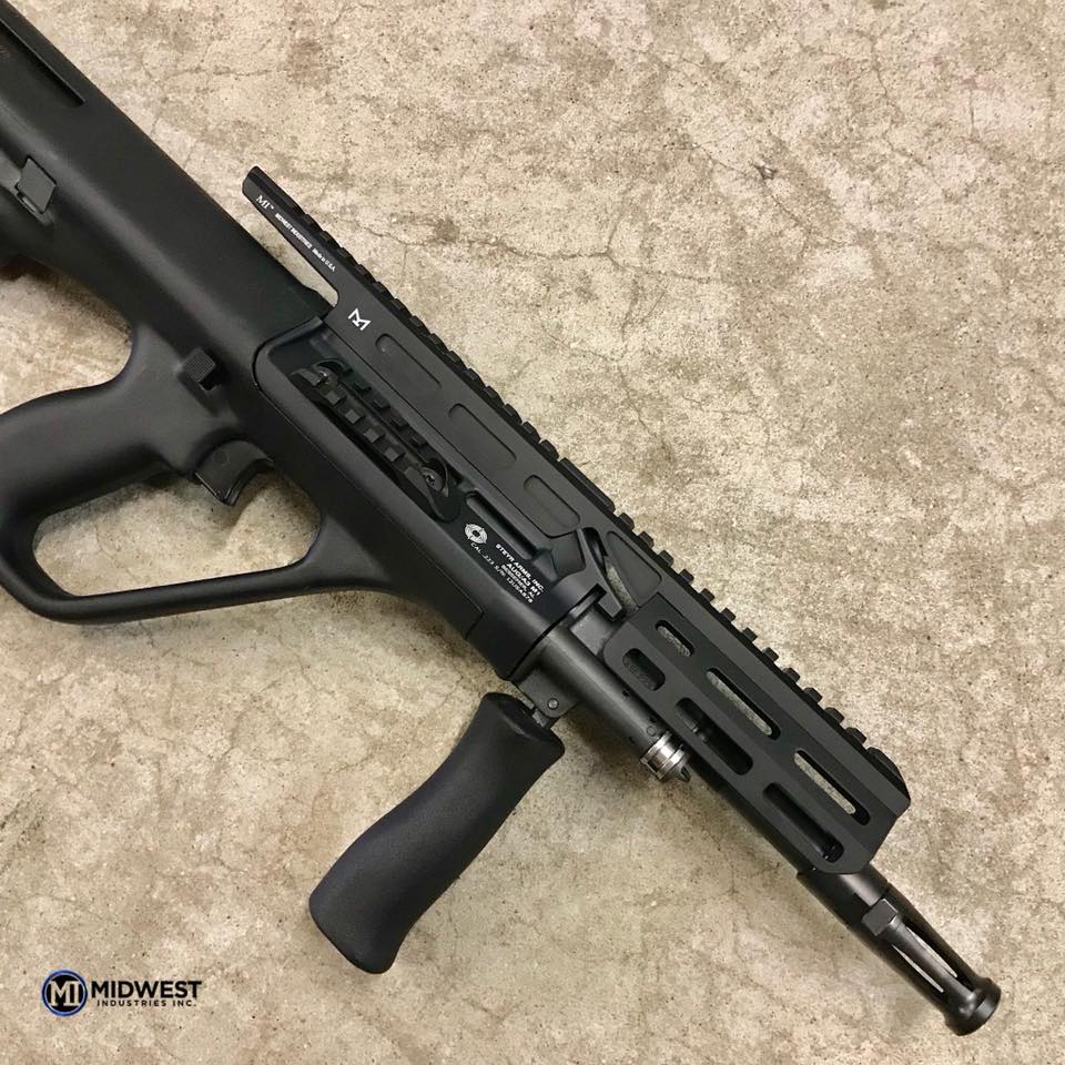 MIDWEST INDUSTRIES TEASES A NEW RAIL SYSTEM FOR THE STEYR ARMS AUG BULLPUP