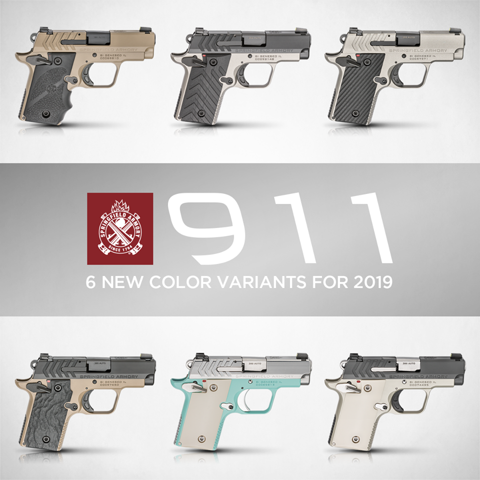 SPRINGFIELD ARMORY ADDS NEW COLOR OPTIONS TO THE 911 SERIES OF PISTOLS!!!