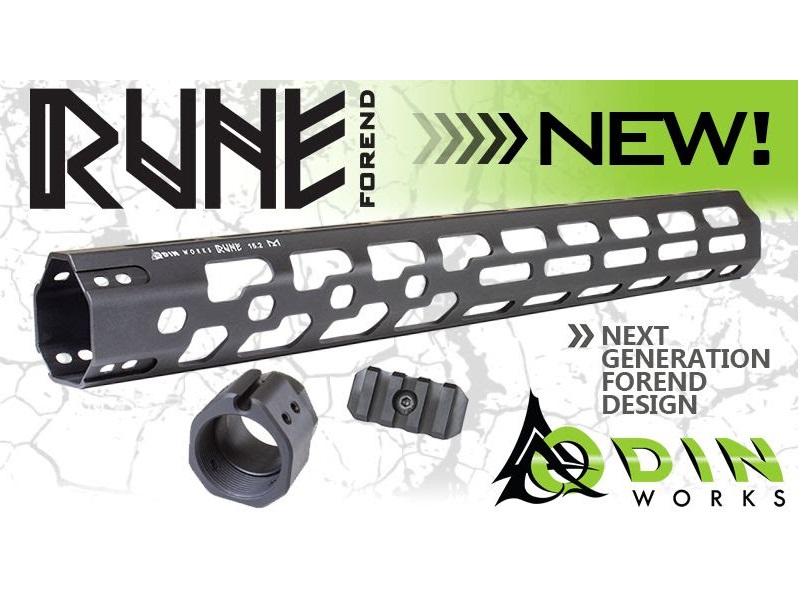 ODIN WORKS ADDS NEW RUNE SERIES FORENDS TO MODULAR LINE OF AR15 RAILS!!!