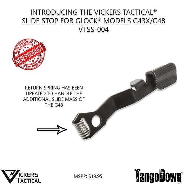 TANGODOWN ANNOUNCES VICKERS TACTICAL VTSS-004 SLIDE STOP FOR THE G43X ...