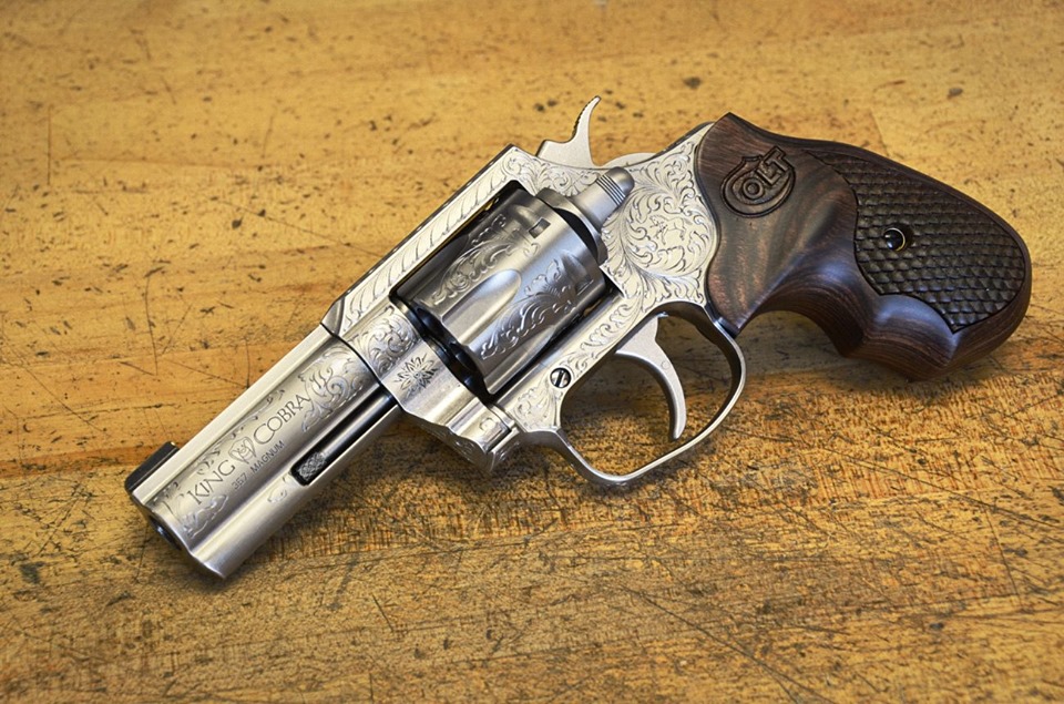 COLT SHOWS OFF FIRST COLT FACTORY ENGRAVED KING COBRA REVOLVER!