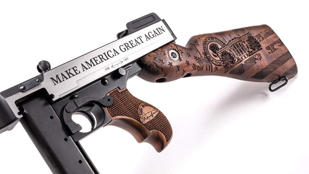THOMPSON AUTO-ORDNANCE DEBUTS A SPECIAL EDITION TRUMP THOMPSON RIFLE!