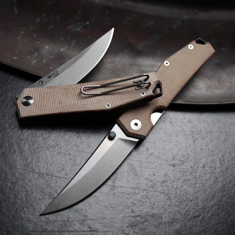 GIANT MOUSE LAUNCHES THE ACE CLYDE KNIFE WITH NATURAL CANVAS MICARTA