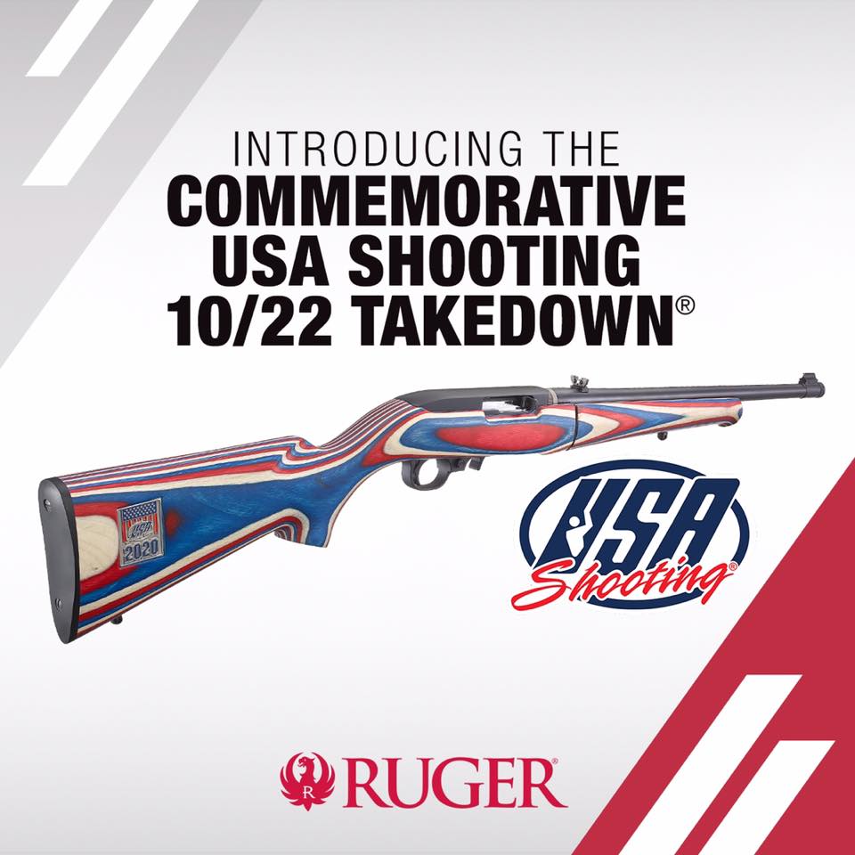 RUGER DEBUTS THE COMMEMORATIVE USA SHOOTING 10/22 TAKEDOWN RIFLE