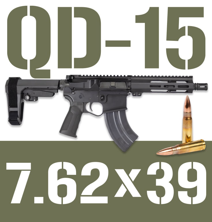 QUENTIN DEFENSE EXPANDS QD-15 PISTOL SERIES WITH NEW 7.62X39 VARIANT