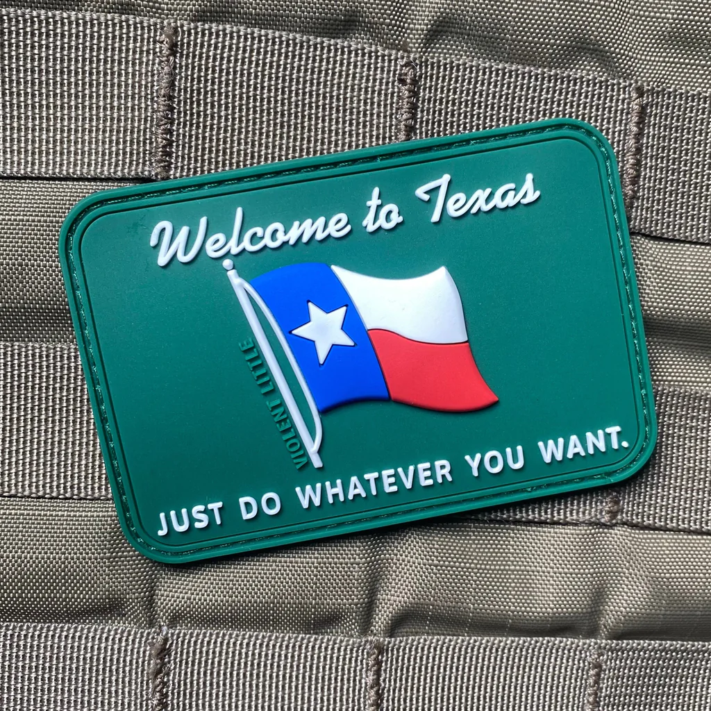 VIOLENT LITTLE MACHINE SHOP DEBUTS THE "WELCOME TO TEXAS" VELCRO PATCH