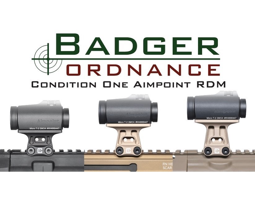 BADGER ORDNANCE GOES LIVE WITH THE CONDITION ONE AIMPOINT RDM