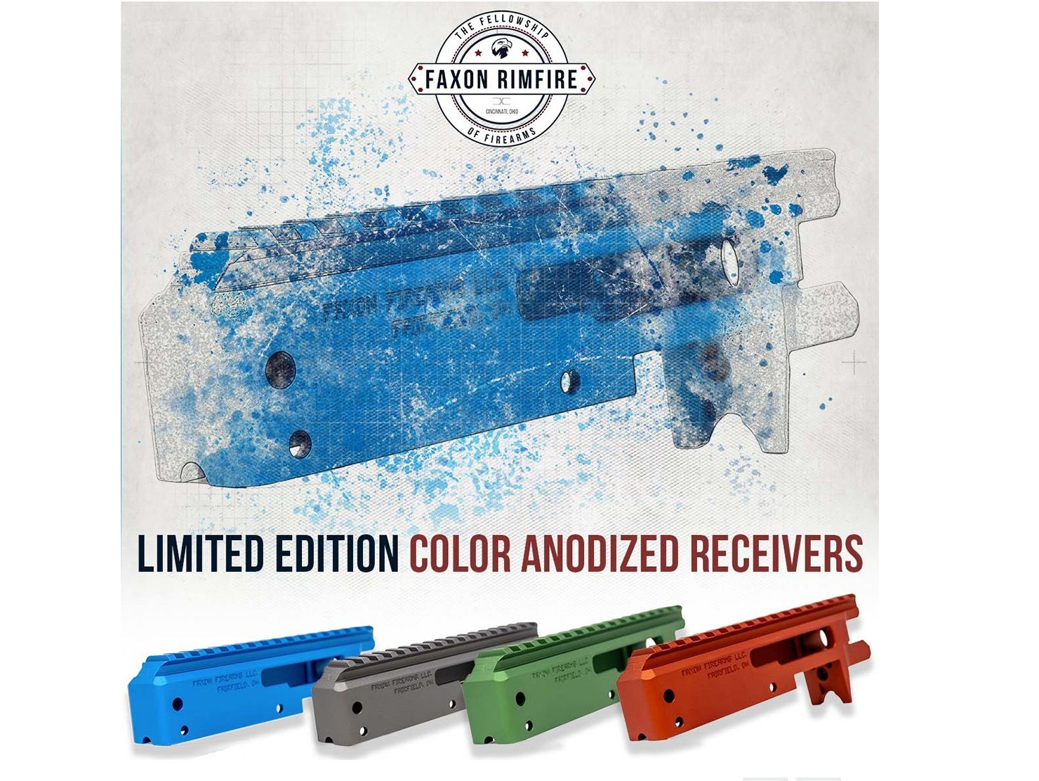 FAXON FIREARMS RELEASES LIMITED EDITION COLOR FF 10/22 RECEIVERS