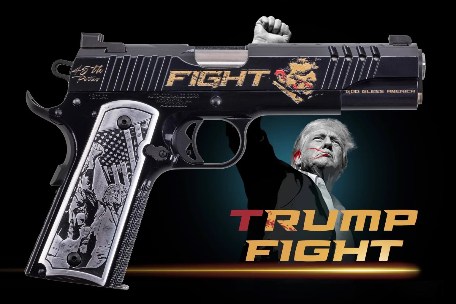 Limited Edition Auto-Ordnance Trump Fight 1911: Commemorating President ...