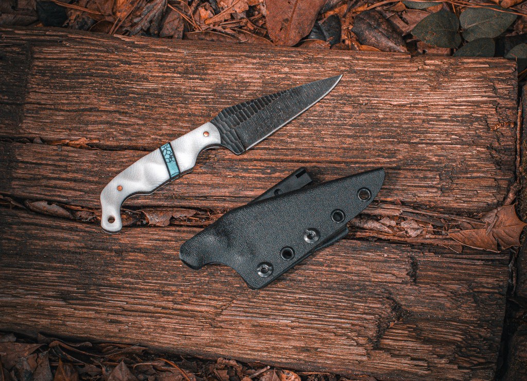 Limited Edition Bravo-5 Knife: Faux Ivory & Turquoise